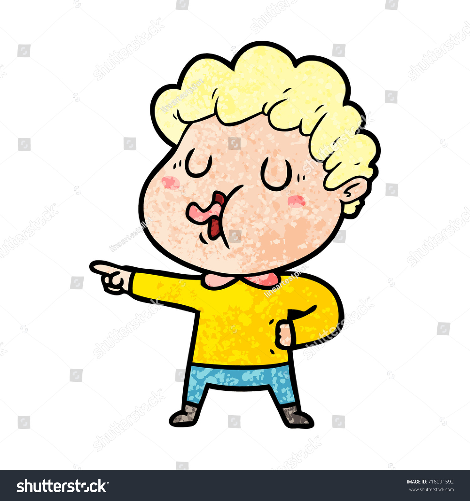 Cartoon Man Singing Stock Vector (Royalty Free) 716091592 | Shutterstock