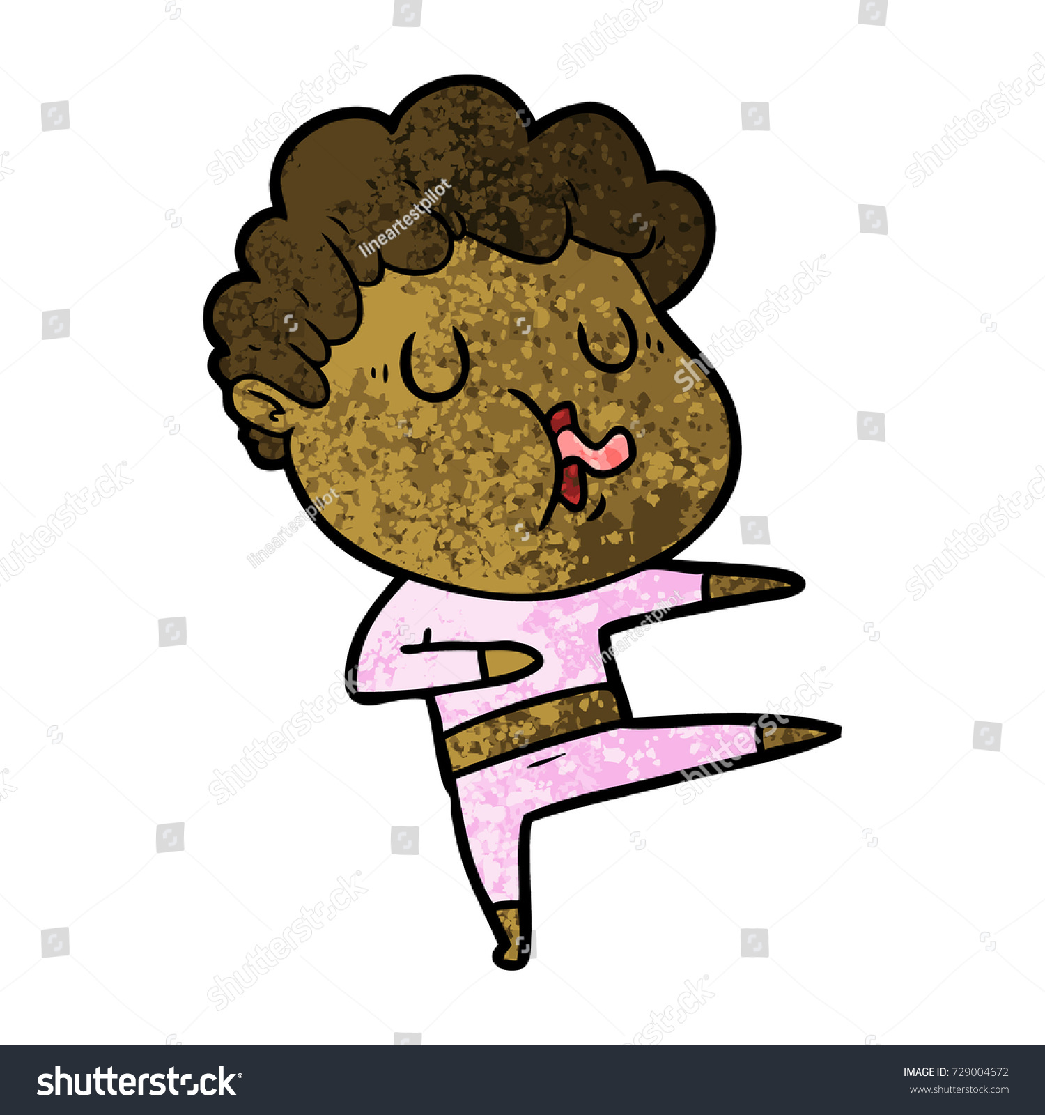 Cartoon Man Singing Stock Vector (Royalty Free) 729004672 | Shutterstock