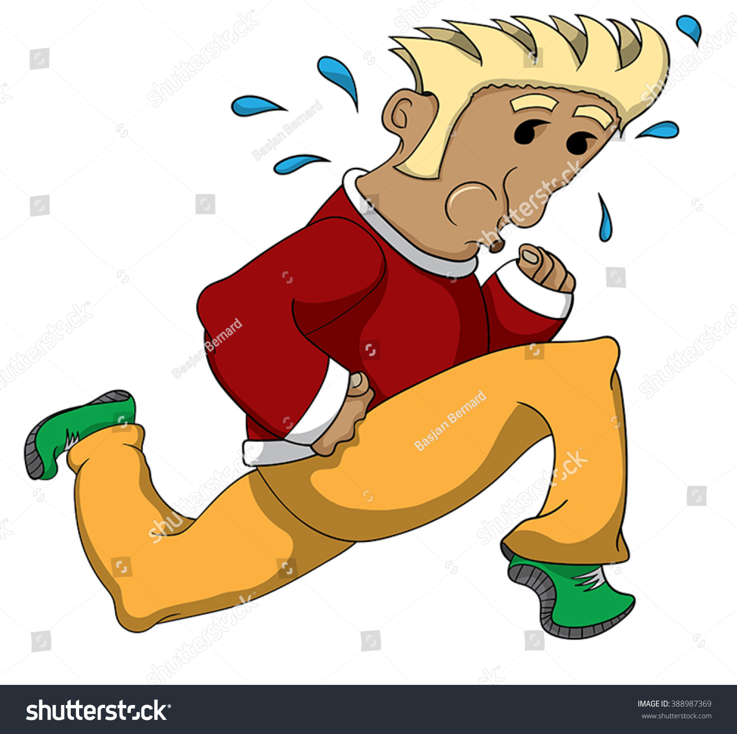 Cartoon Person Sprinting