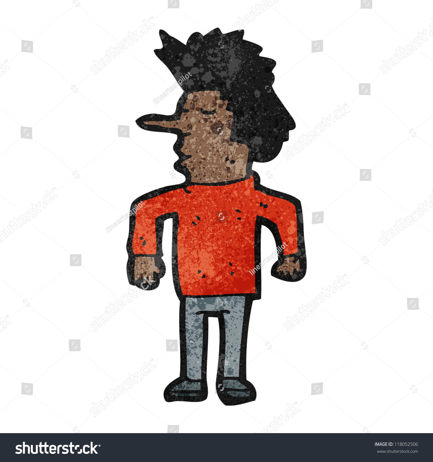 Cartoon Man Striking Pose Stock Vector (Royalty Free) 118052506