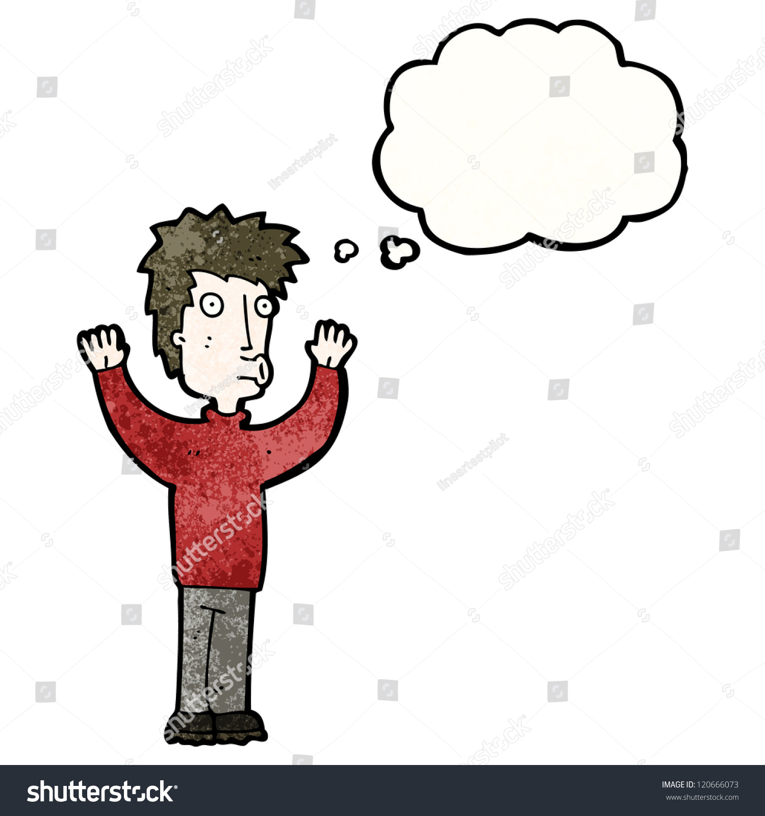 Cartoon Man Surrendering Stock Vector (Royalty Free) 120666073