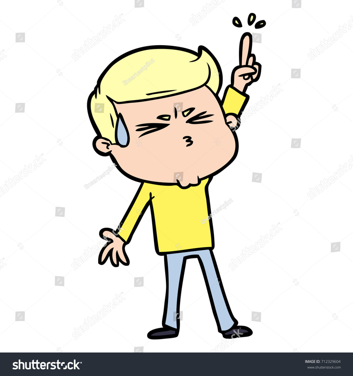 Cartoon Man Sweating Stock Vector (Royalty Free) 712329604 | Shutterstock