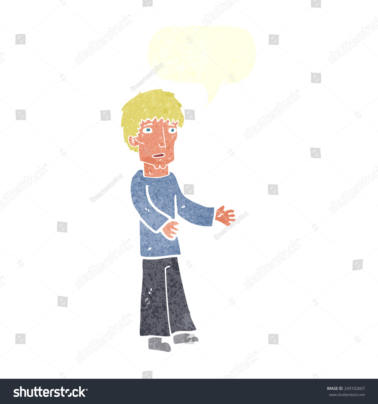 Cartoon Man Talking Stock Vector (Royalty Free) 249102607 | Shutterstock