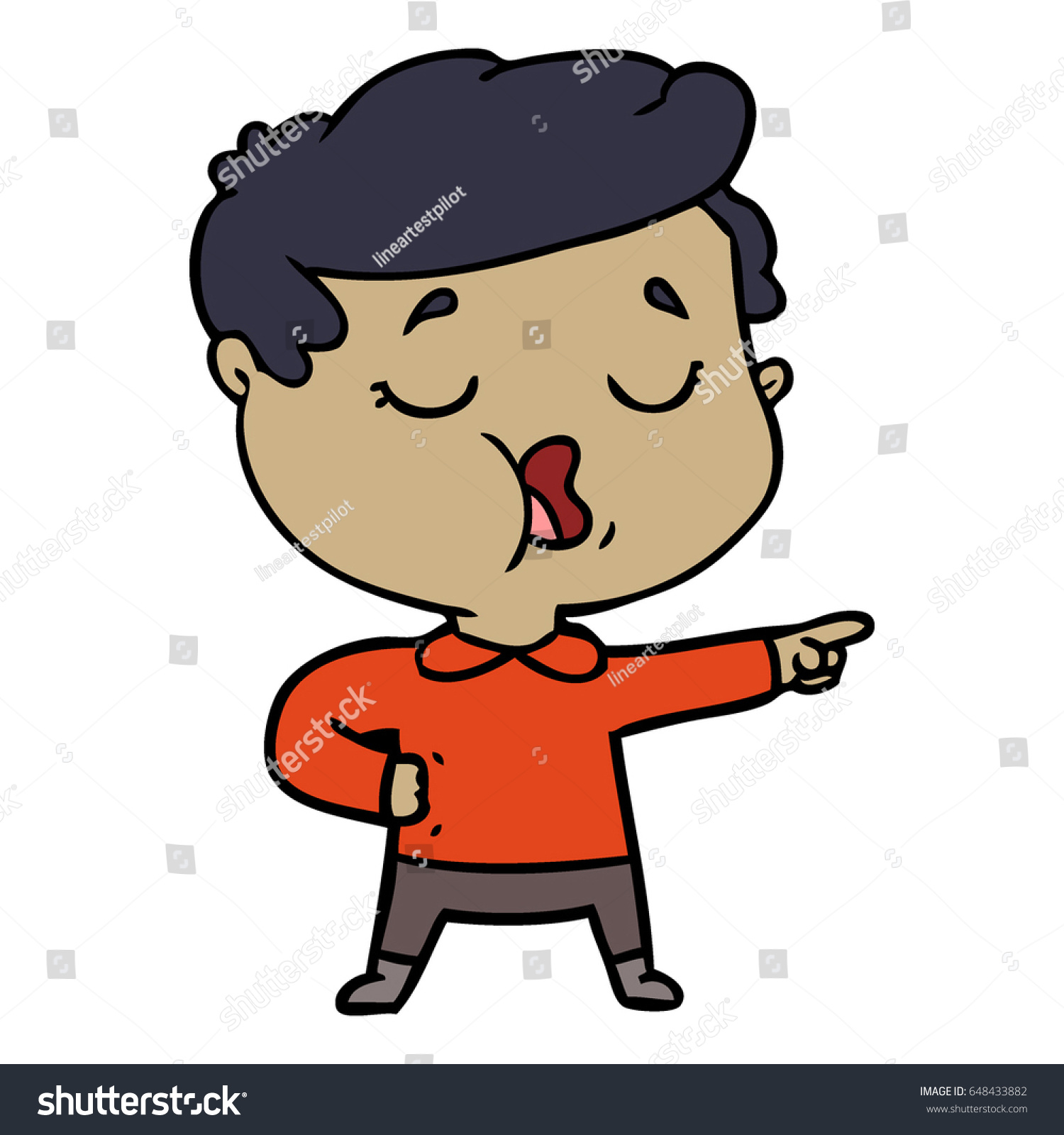 Cartoon Man Talking Stock Vector (Royalty Free) 648433882 | Shutterstock
