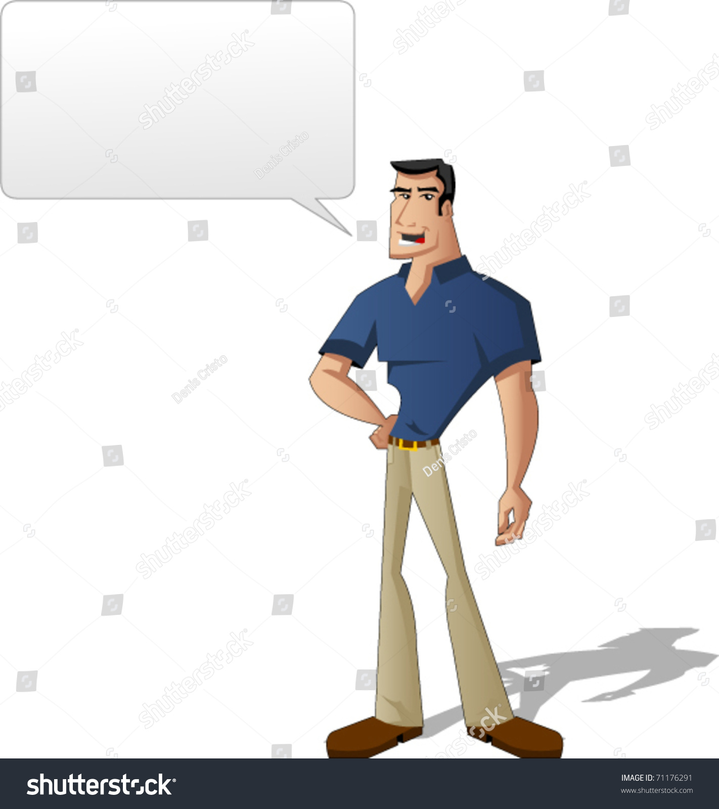 Cartoon Man Talking Stock Vector Illustration 71176291 : Shutterstock