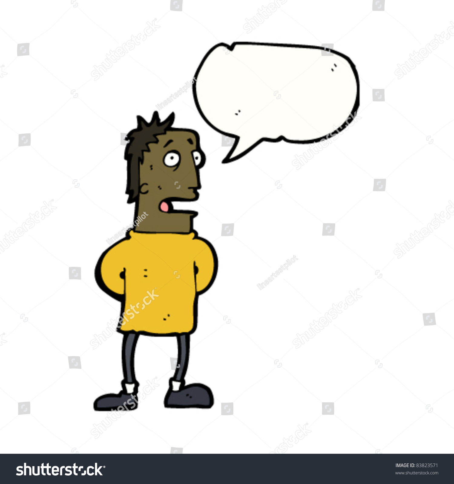 Cartoon Man Talking Stock Vector (Royalty Free) 83823571