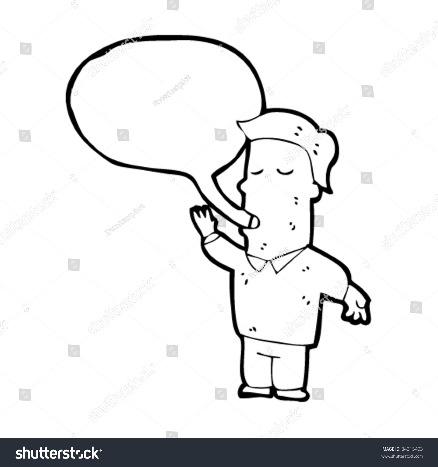 Cartoon Man Talking Stock Vector (Royalty Free) 84315403