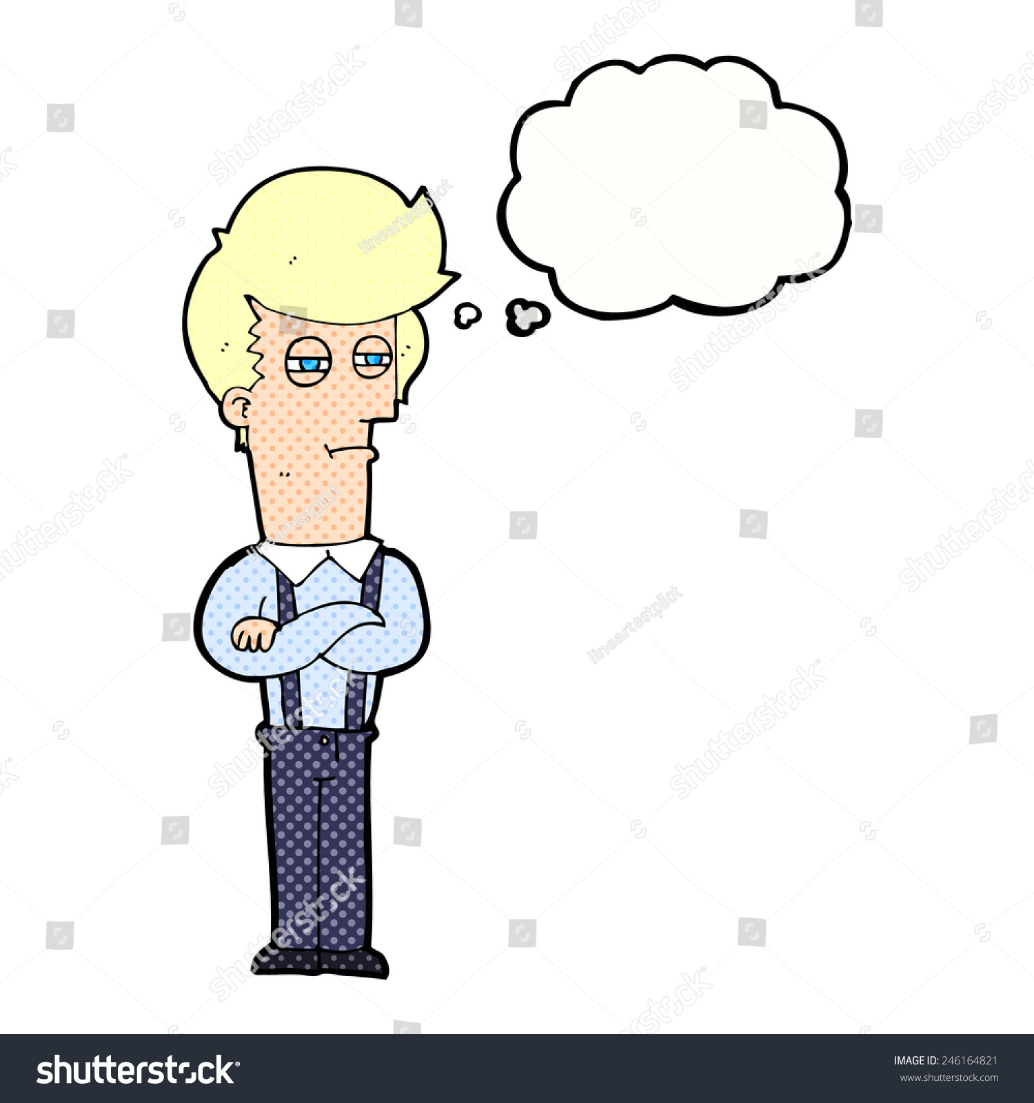 Cartoon Man Thinking Stock Vector (Royalty Free) 246164821 | Shutterstock