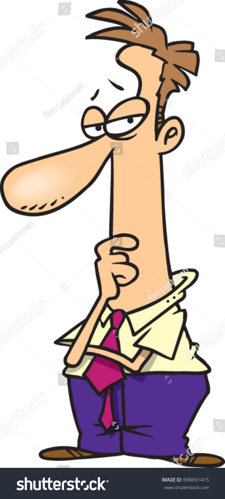 Cartoon Man Thinking Stock Vector (Royalty Free) 698691415