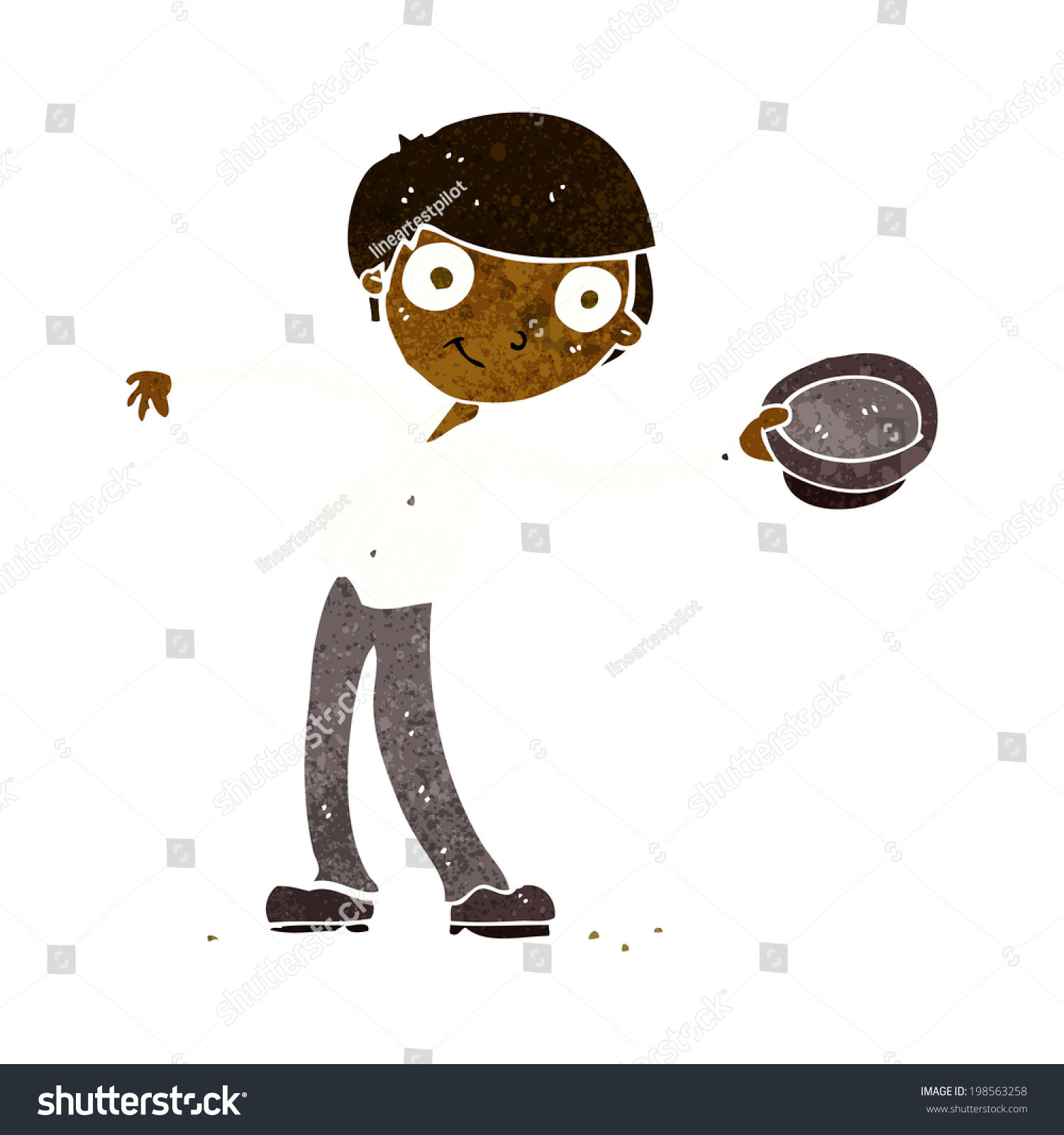 Cartoon Man Tipping Hat Stock Vector (Royalty Free) 198563258 ...