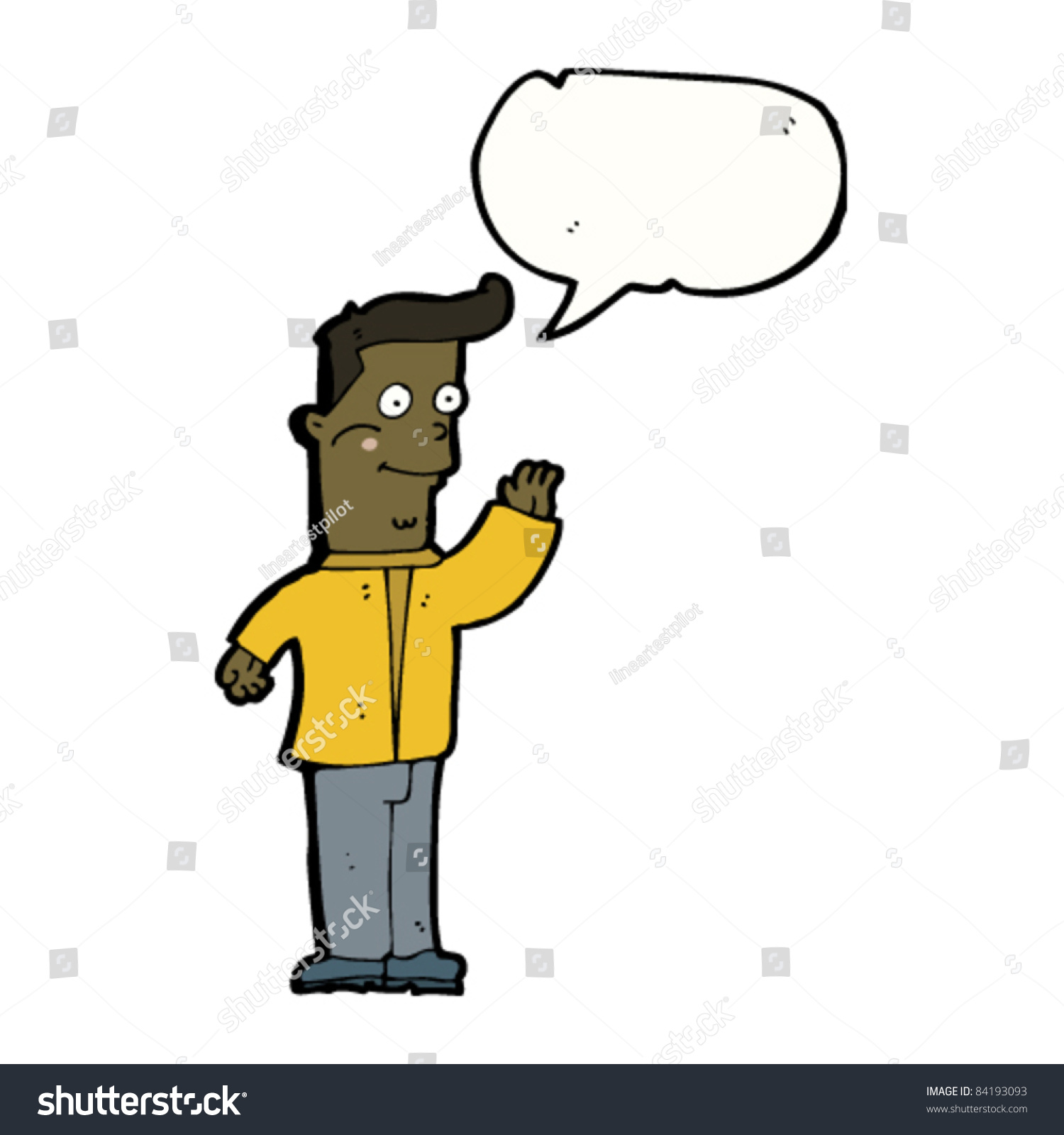 Cartoon Man Waving Stock Vector (Royalty Free) 84193093 | Shutterstock