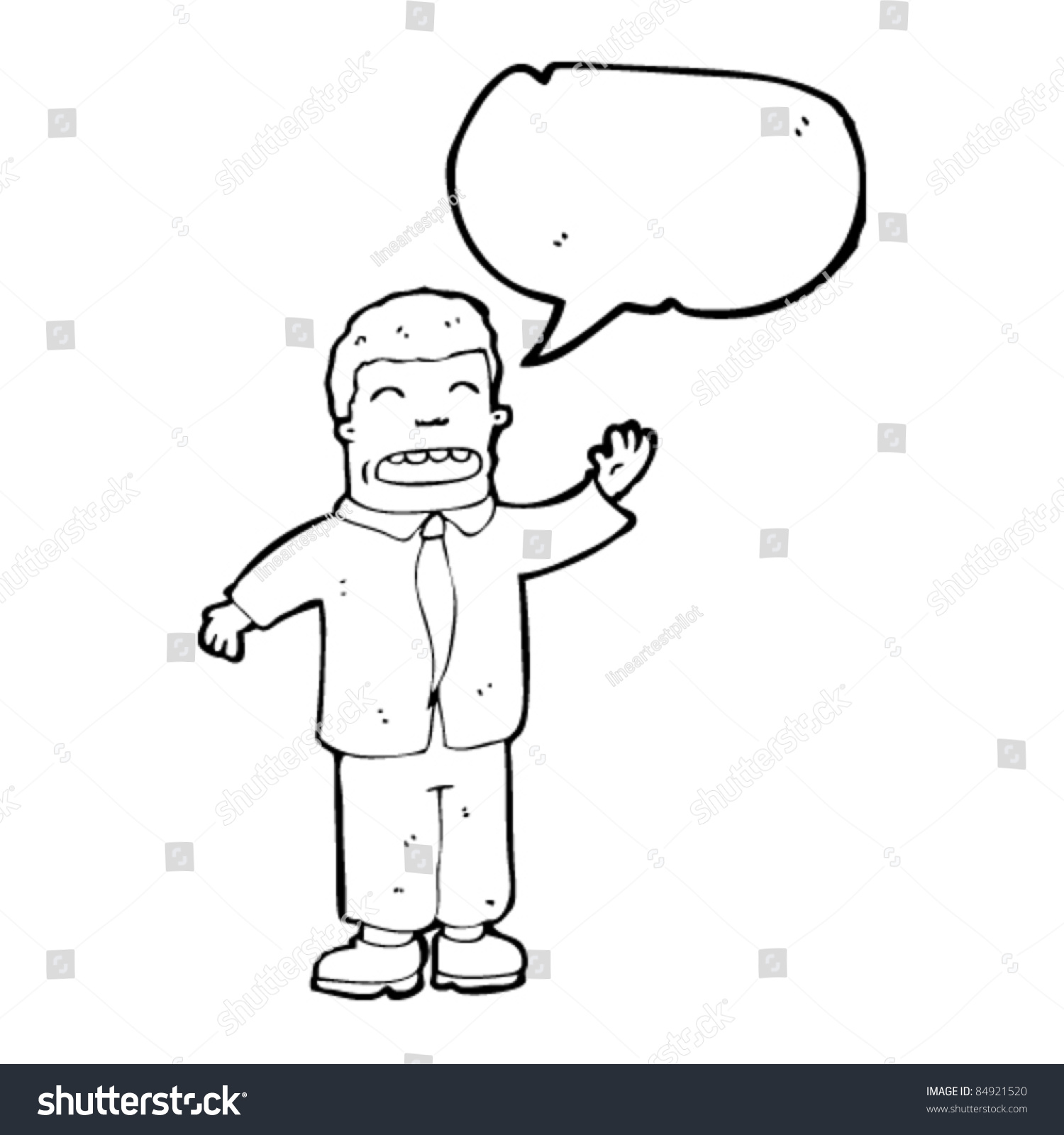 Cartoon Man Waving: เวกเตอร์สต็อก (ปลอดค่าลิขสิทธิ์) 84921520 ...