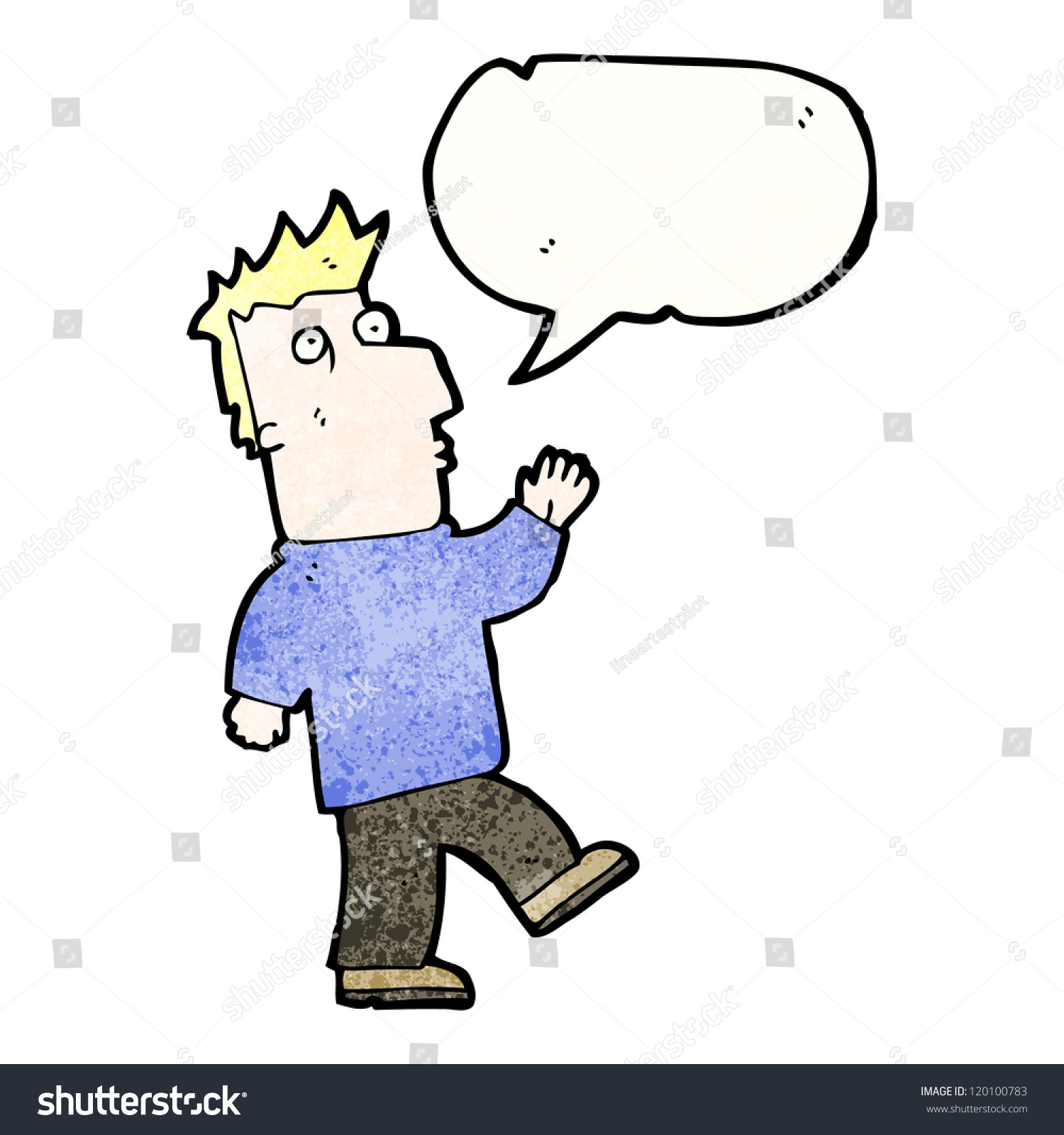 Cartoon Man Waving Goodbye Stock Vector (Royalty Free) 120100783 ...