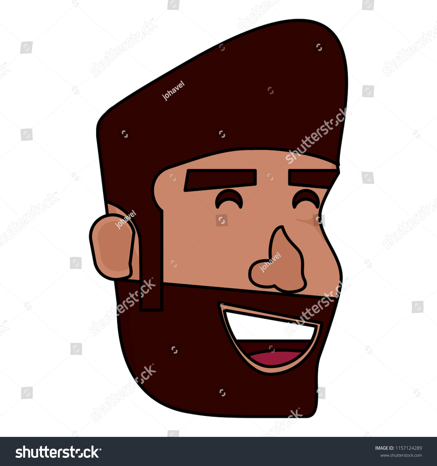 Cartoon Man Beard Stock Vector (Royalty Free) 1157124289