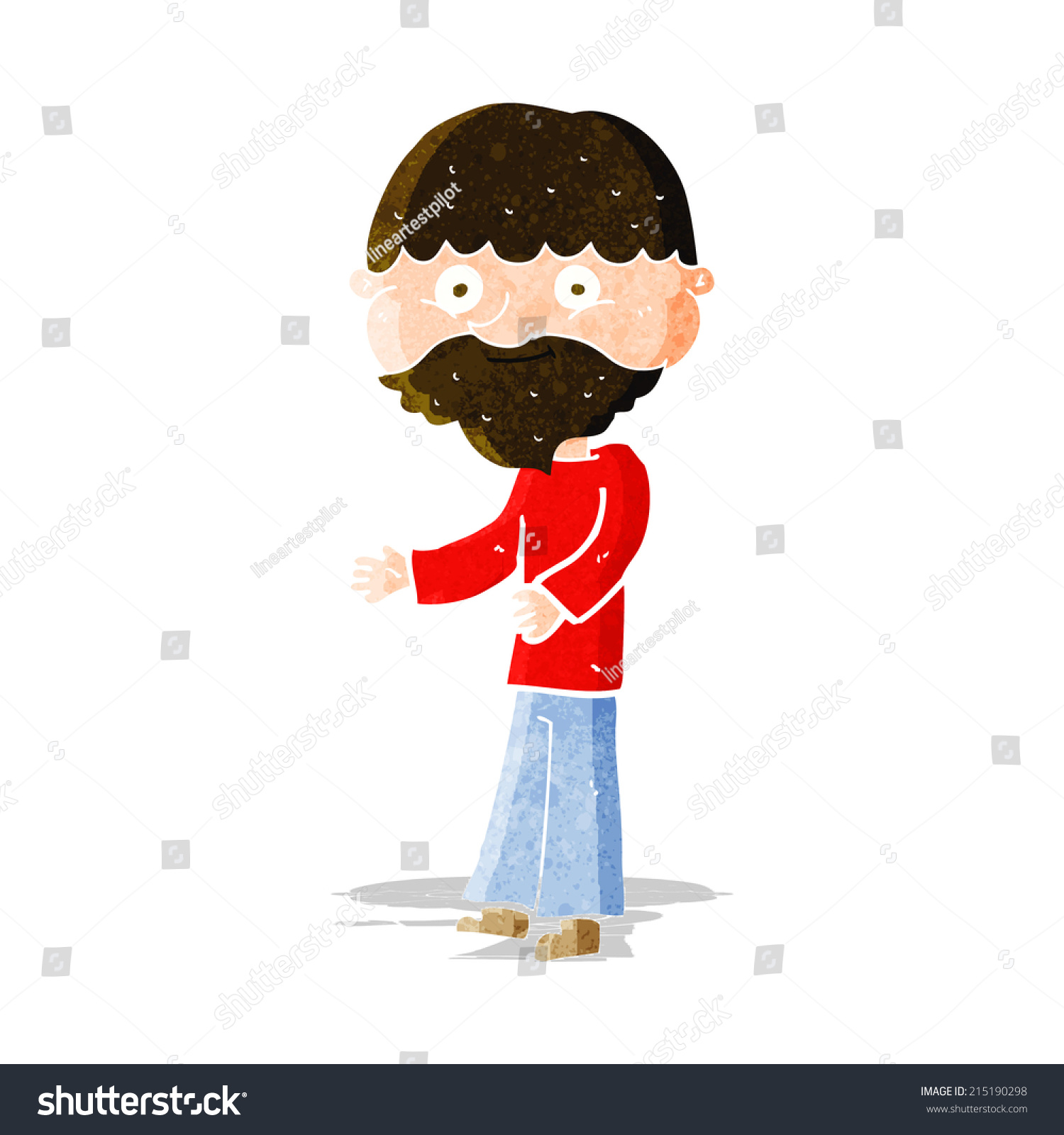 Cartoon Man Beard Stock Vector (Royalty Free) 215190298 | Shutterstock