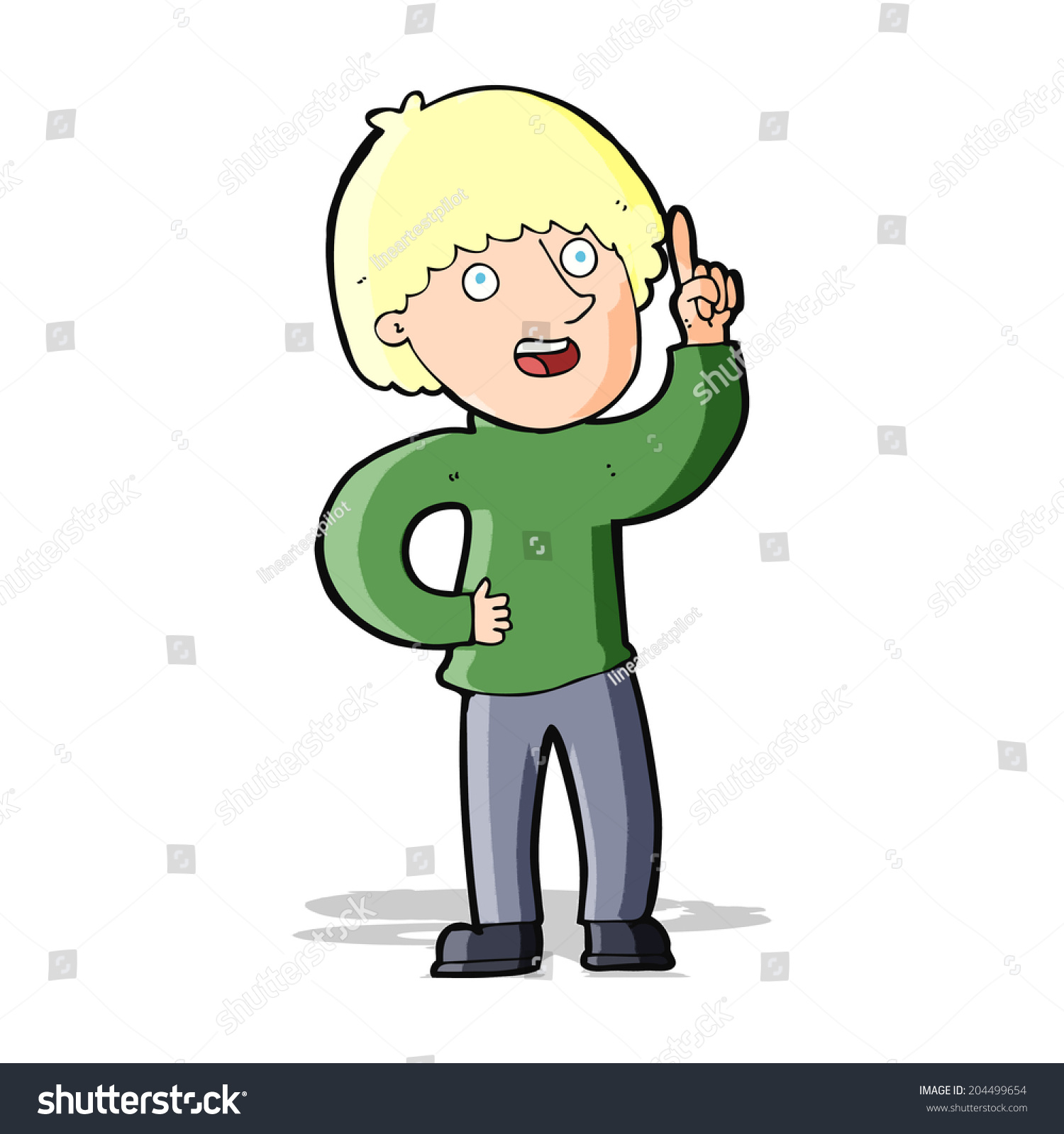 Vektor Stok Cartoon Man Idea (Tanpa Royalti) 204499654 | Shutterstock