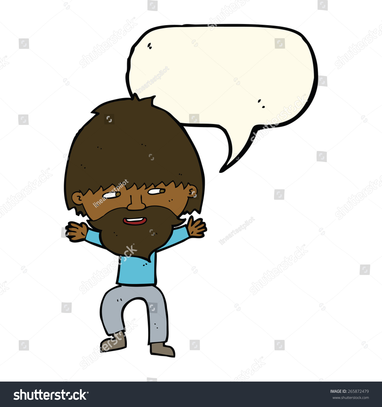 Cartoon Man Speech Bubble Stock Vector (Royalty Free) 265872479 ...
