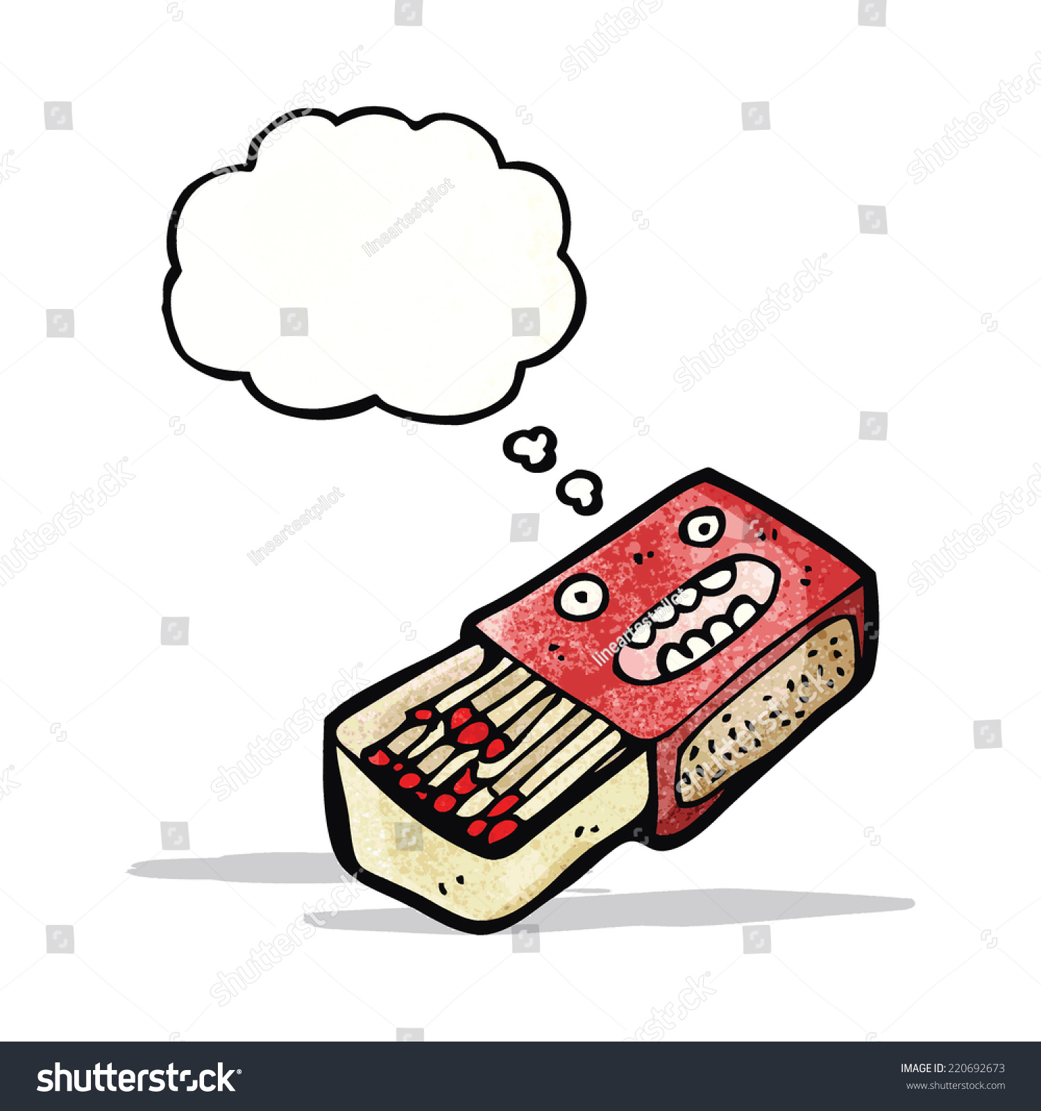 Cartoon Matchstick Box Stock Vector (Royalty Free) 220692673 | Shutterstock