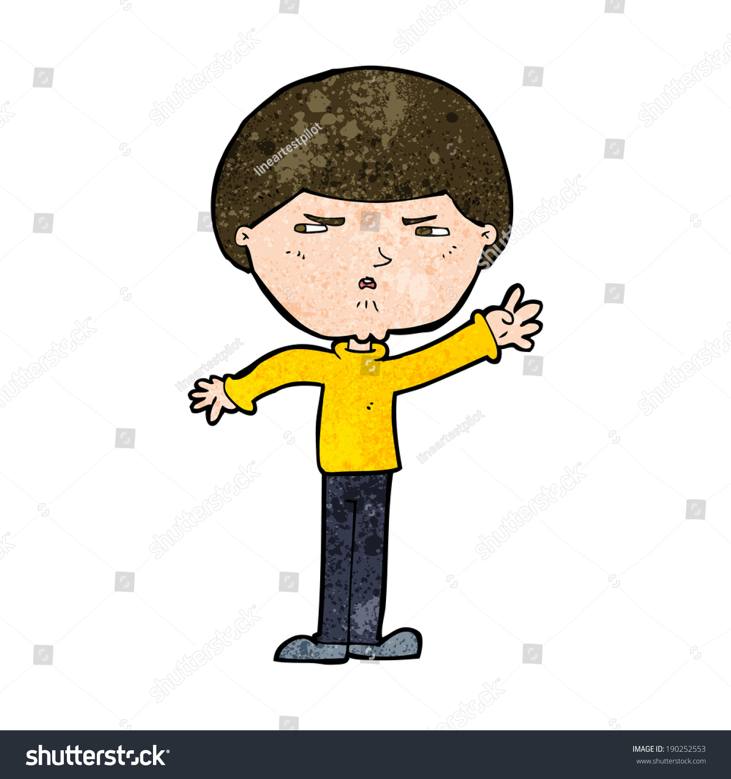 Cartoon Mean Man Stock Vector (Royalty Free) 190252553 | Shutterstock