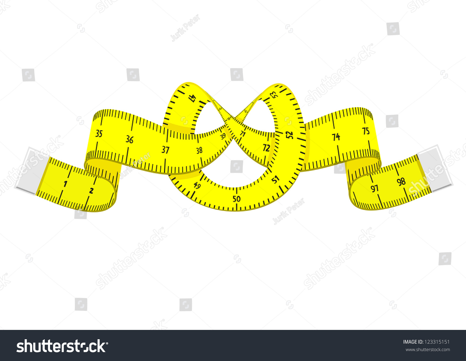 Cartoon Measuring Tape Stock Vector Illustration 123315151 : Shutterstock