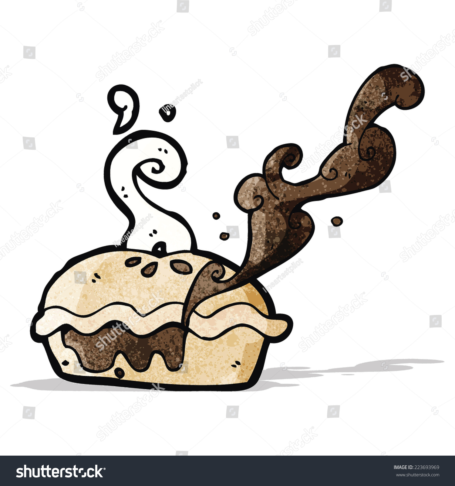 Cartoon Meat Pie Stock Vector (Royalty Free) 223693969 | Shutterstock