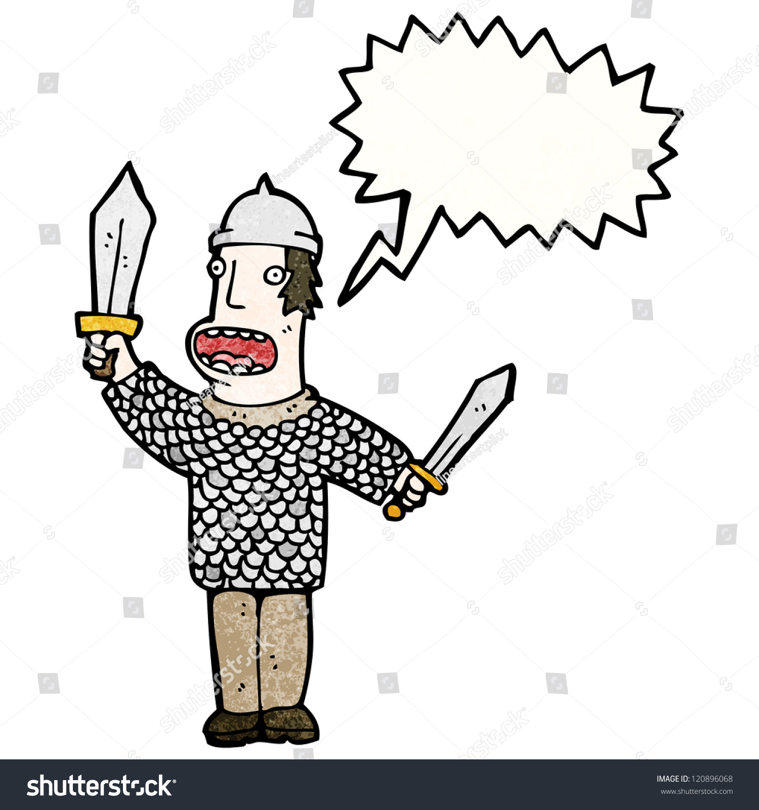 Cartoon Medieval Soldier Stock Vector (Royalty Free) 120896068 ...
