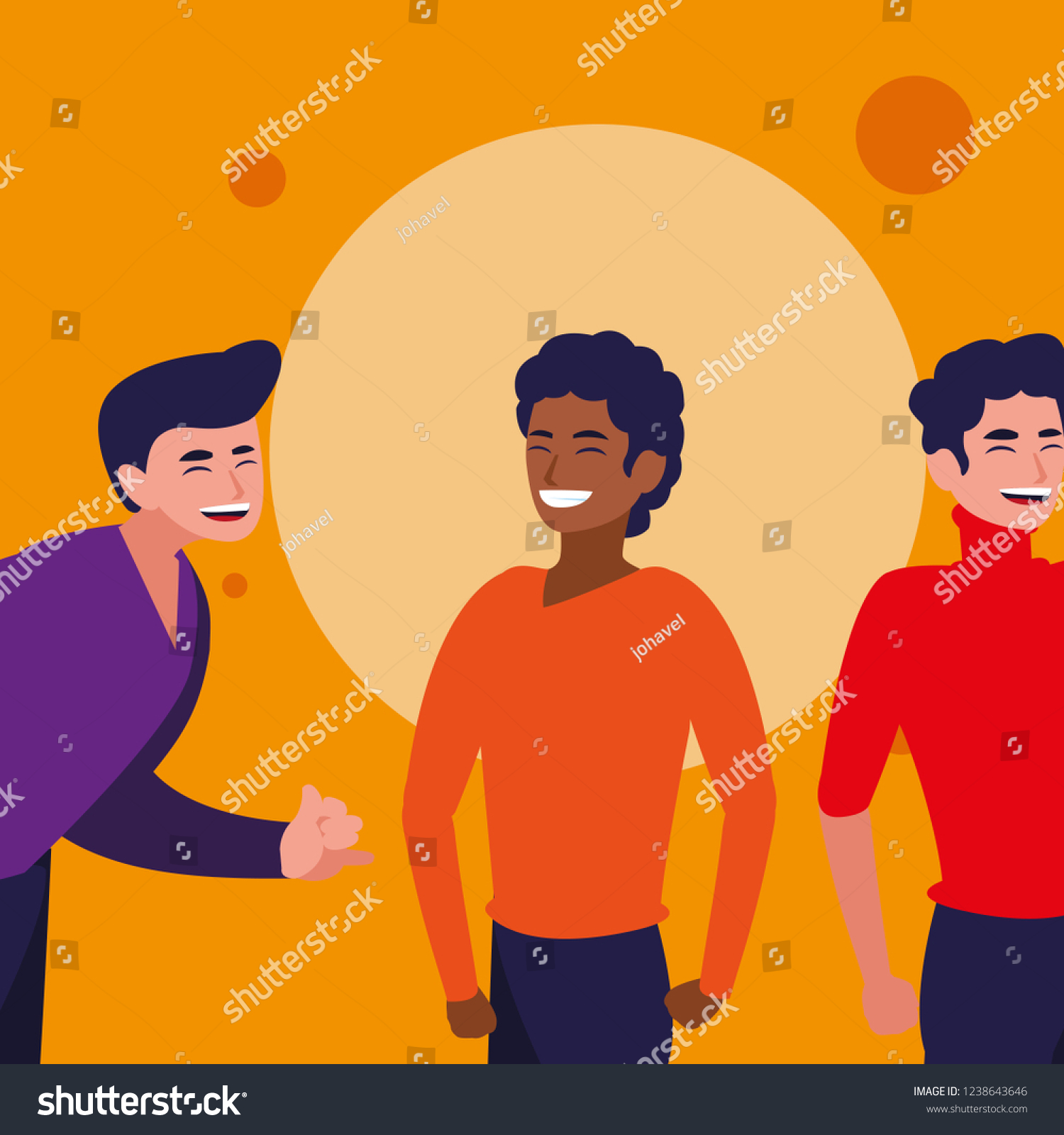 Cartoon Men Icon Stock Vector (Royalty Free) 1238643646