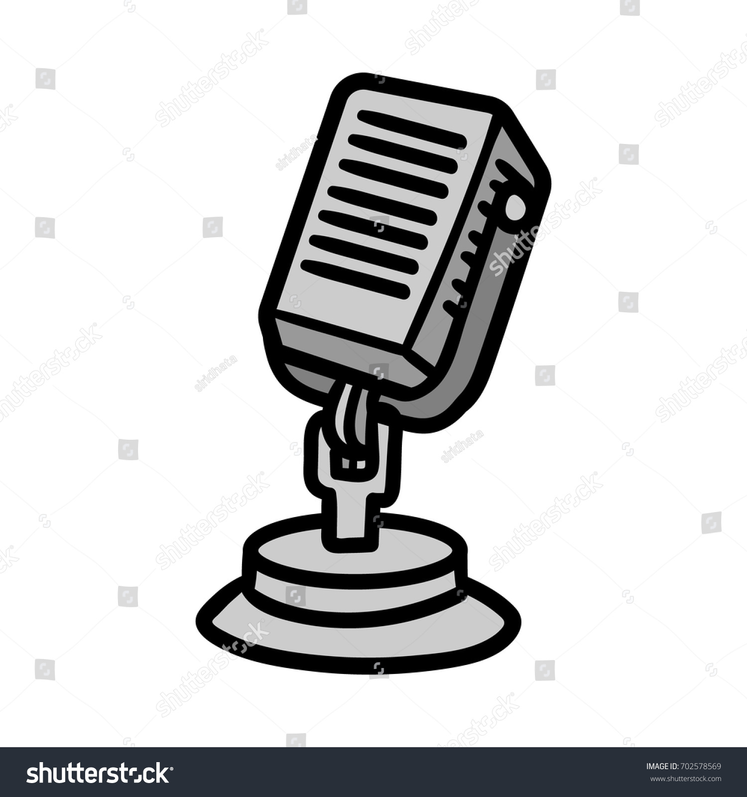 Cartoon Microphone Vector Illustration Stock Vector (Royalty Free ...