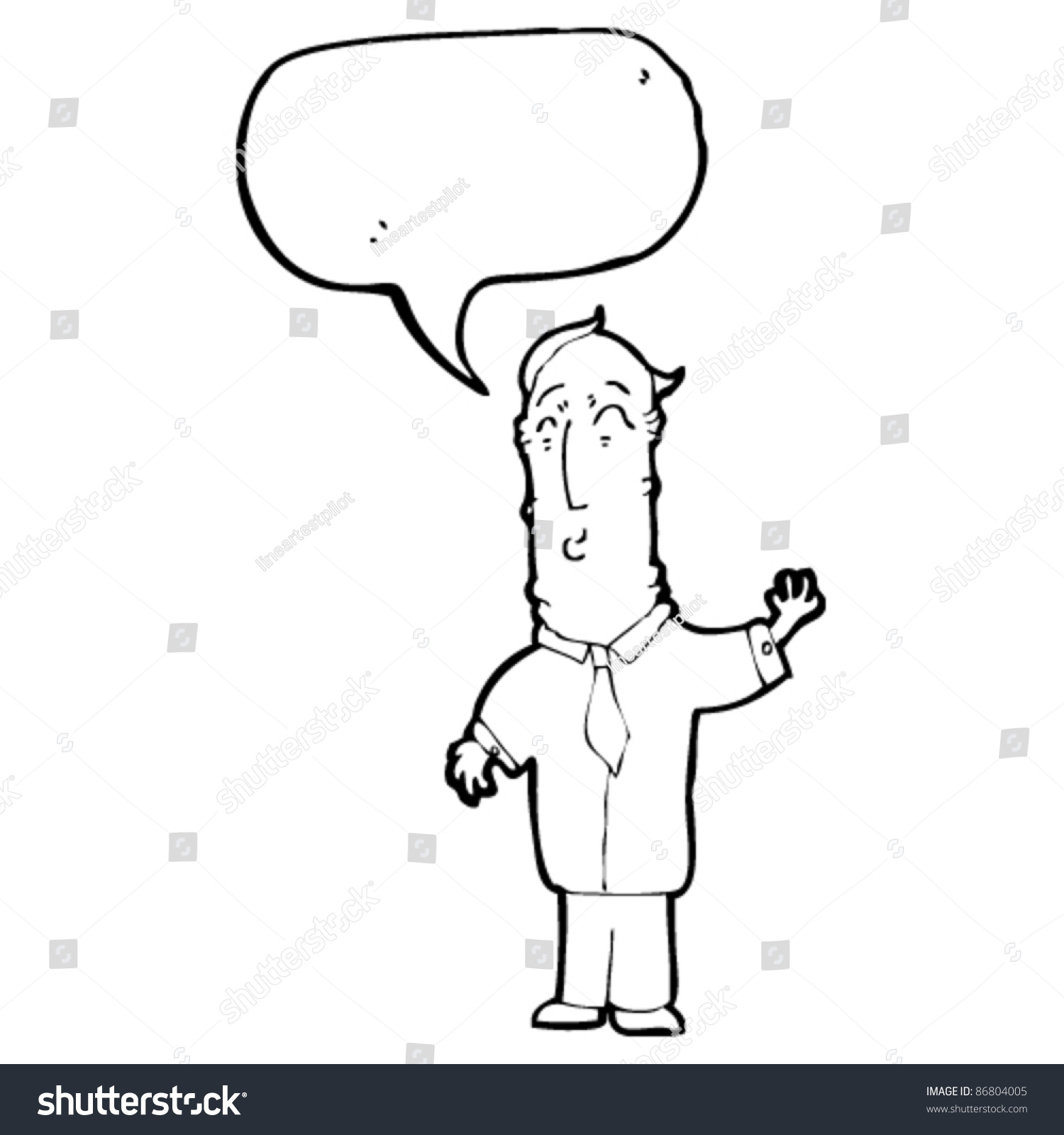 Cartoon Middle Aged Man Stock Vector (Royalty Free) 86804005