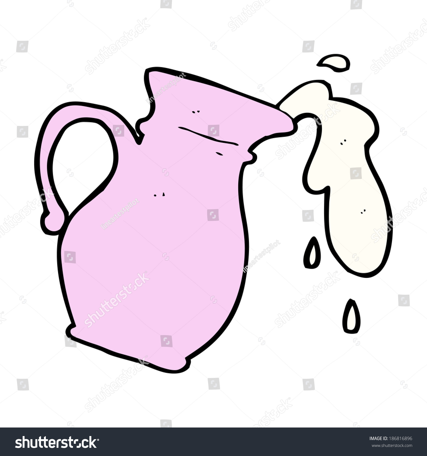 Cartoon Milk Jug Stock Vector (Royalty Free) 186816896 | Shutterstock