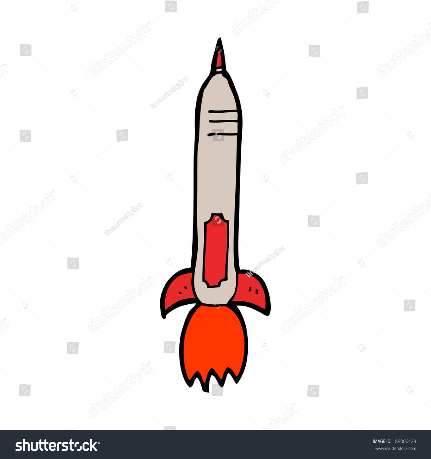 Cartoon Missile Stock Vector (Royalty Free) 188006429 | Shutterstock