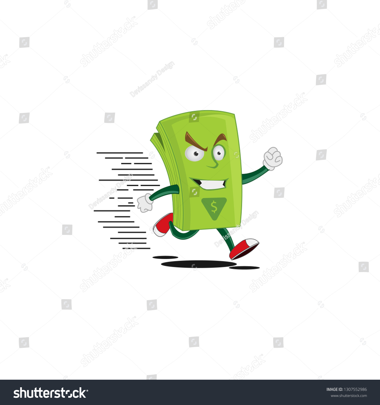 Cartoon Money Vector Illustration 库存矢量图（免版税）1307552986 | Shutterstock