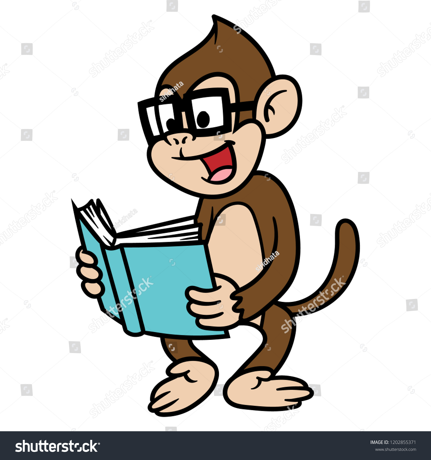 585 Monkey reading book Stock Vectors, Images & Vector Art | Shutterstock