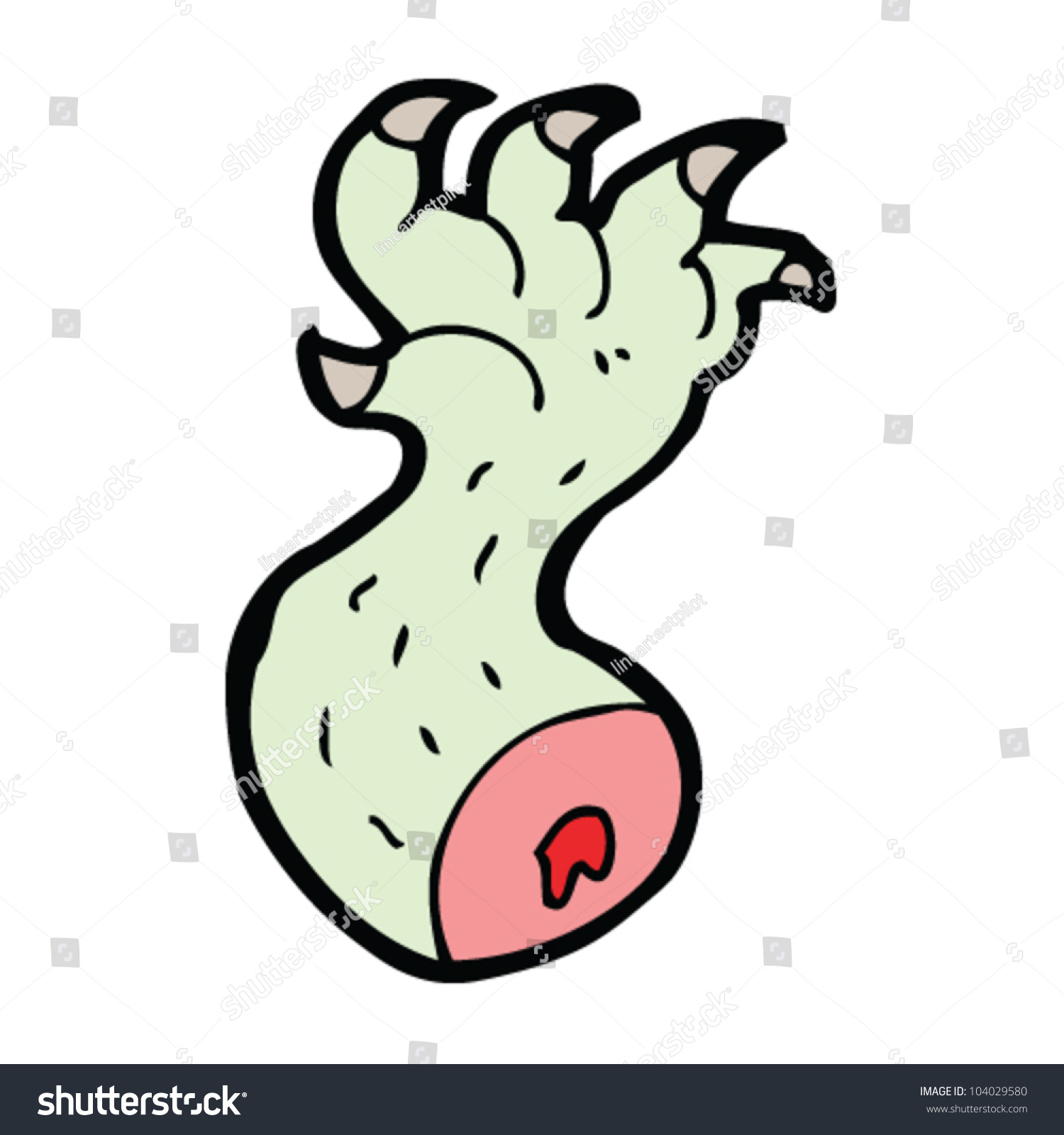 Cartoon Monster Claw Stock Vector (Royalty Free) 104029580