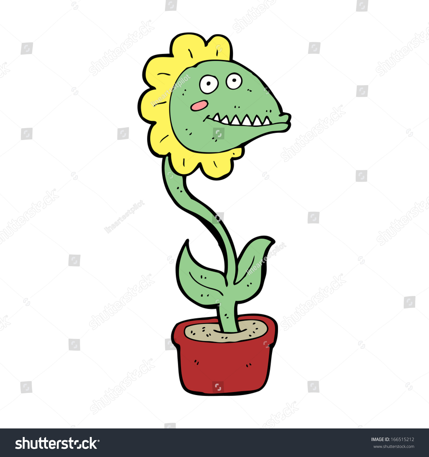 Cartoon Monster Plant Stock Vector (Royalty Free) 166515212 | Shutterstock