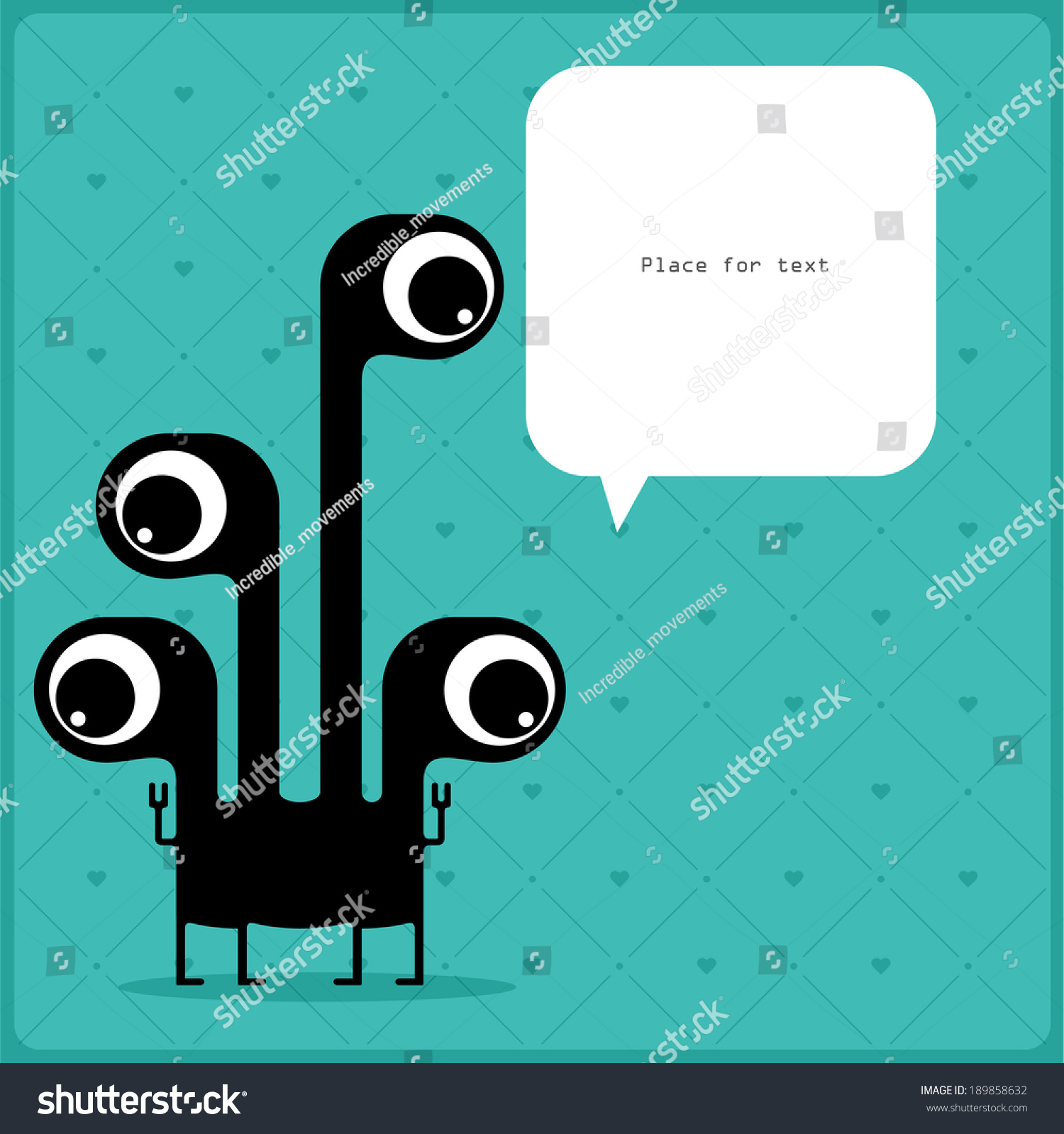 Cartoon Monster Message Cloud Stock Vector (Royalty Free) 189858632