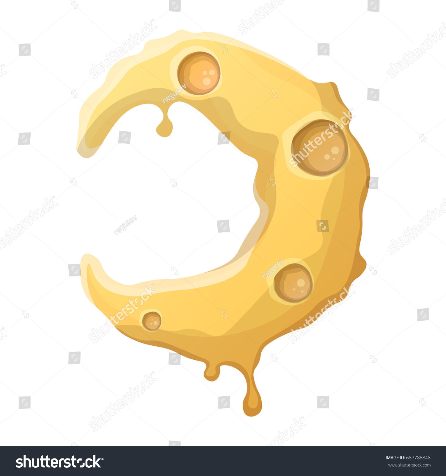 Cartoon Moon Craters Vector Eps 10 Stock Vector (Royalty Free ...