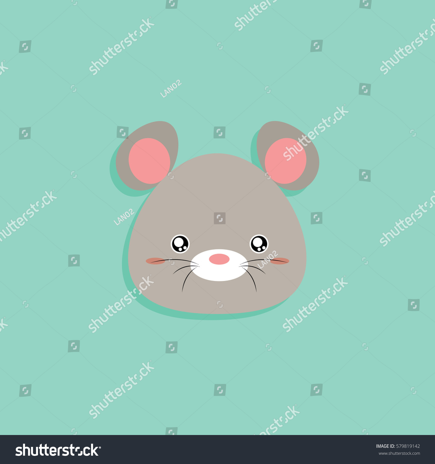 Cartoon Mouse Face Stock Vector (Royalty Free) 579819142 | Shutterstock
