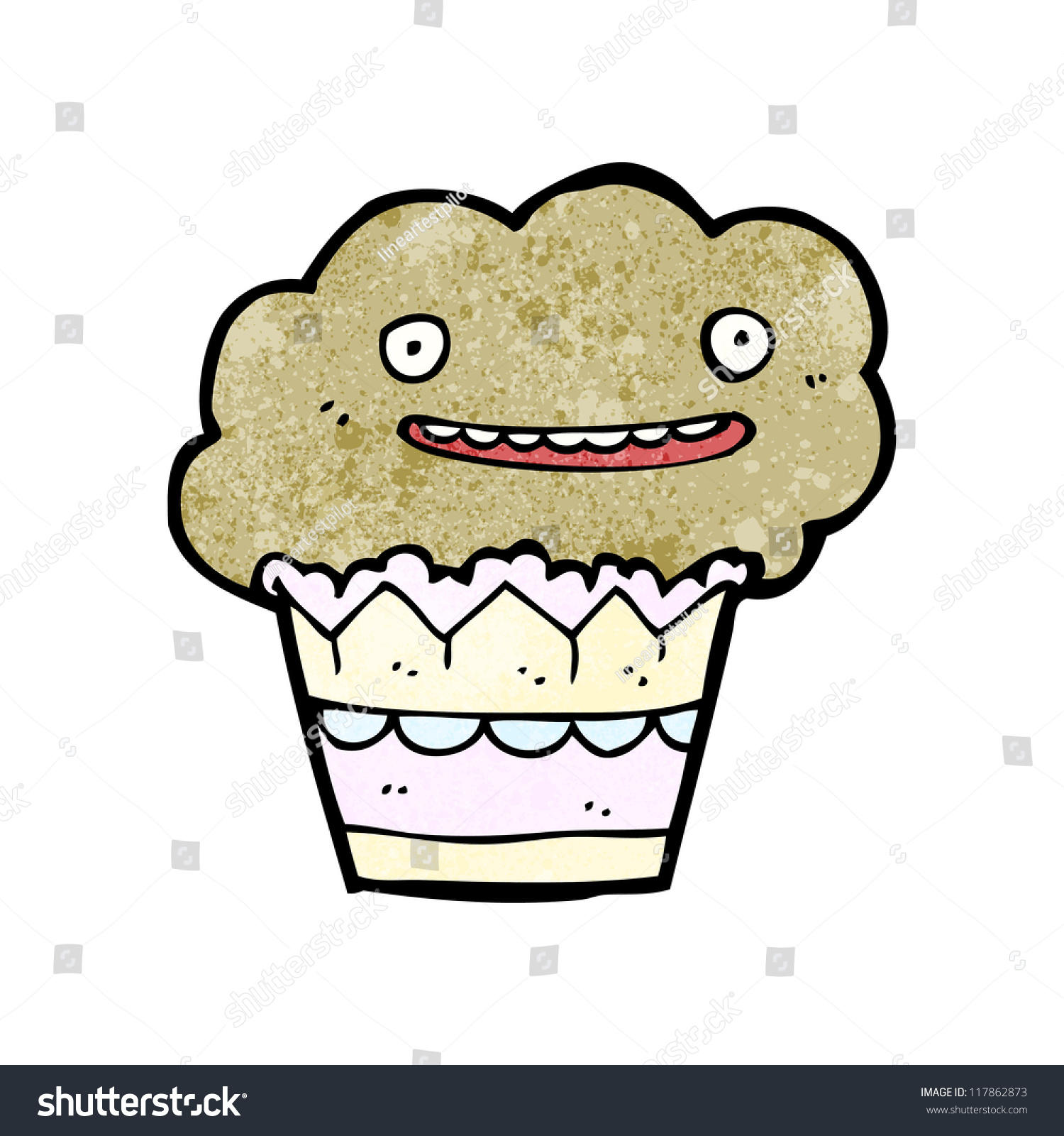 Cartoon Muffin Stock Vector (Royalty Free) 117862873