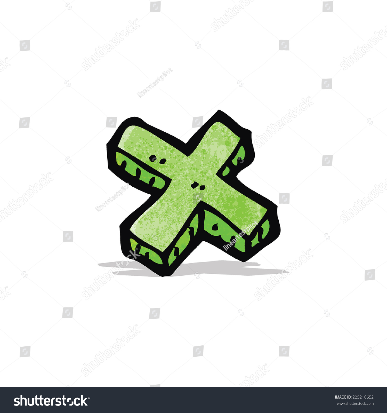 símbolo de multiplicación de dibujos animados: vector de stock (libre ...