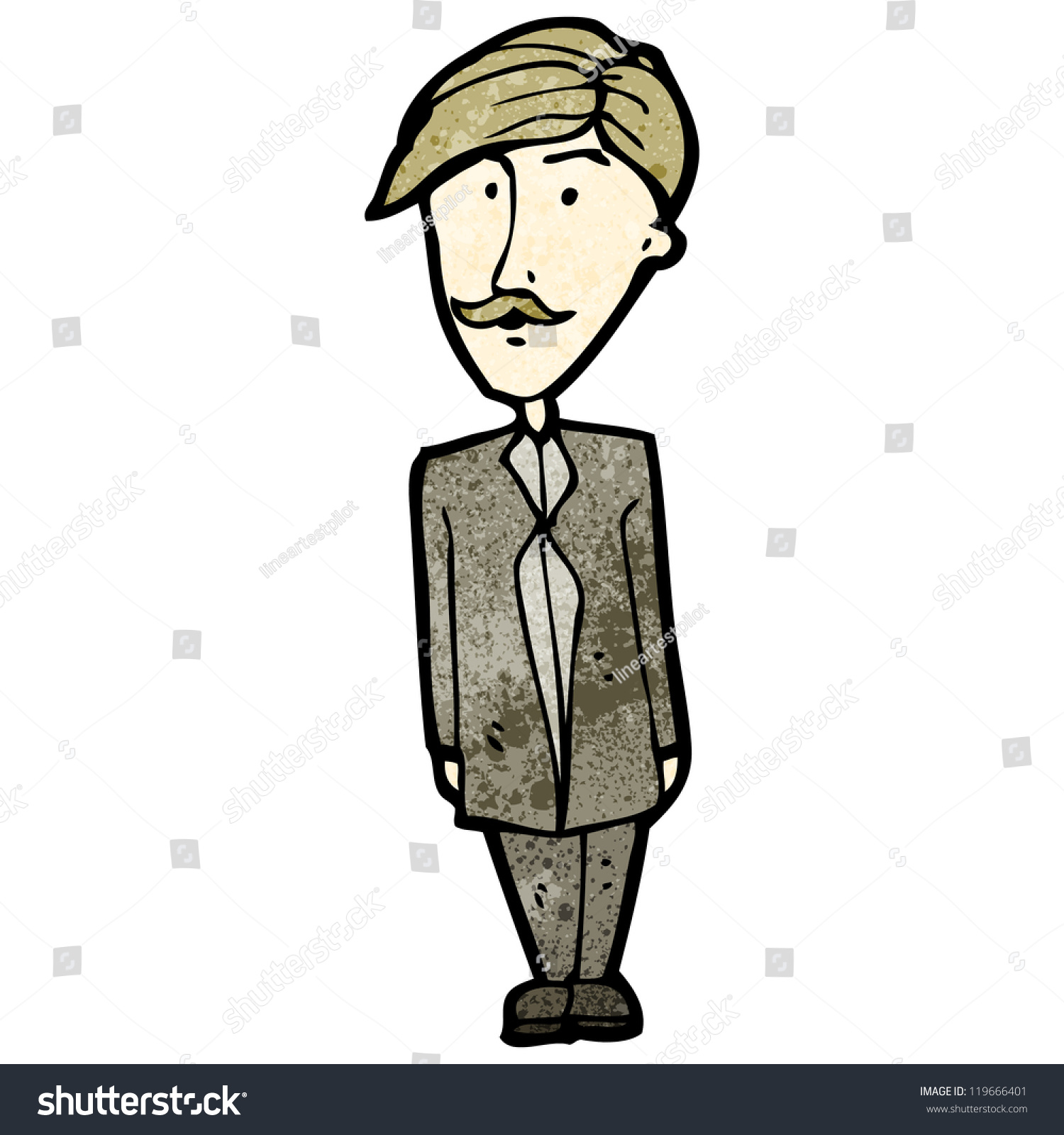 Cartoon Mustache Man Stock Vector (Royalty Free) 119666401 | Shutterstock