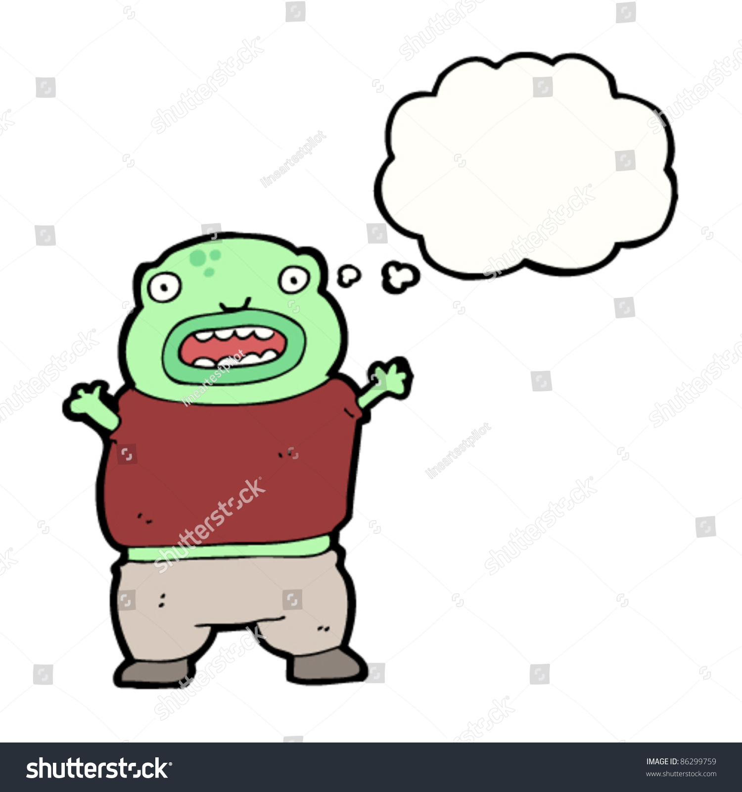 Cartoon Mutant Frog Boy Stock Vector (Royalty Free) 86299759 | Shutterstock