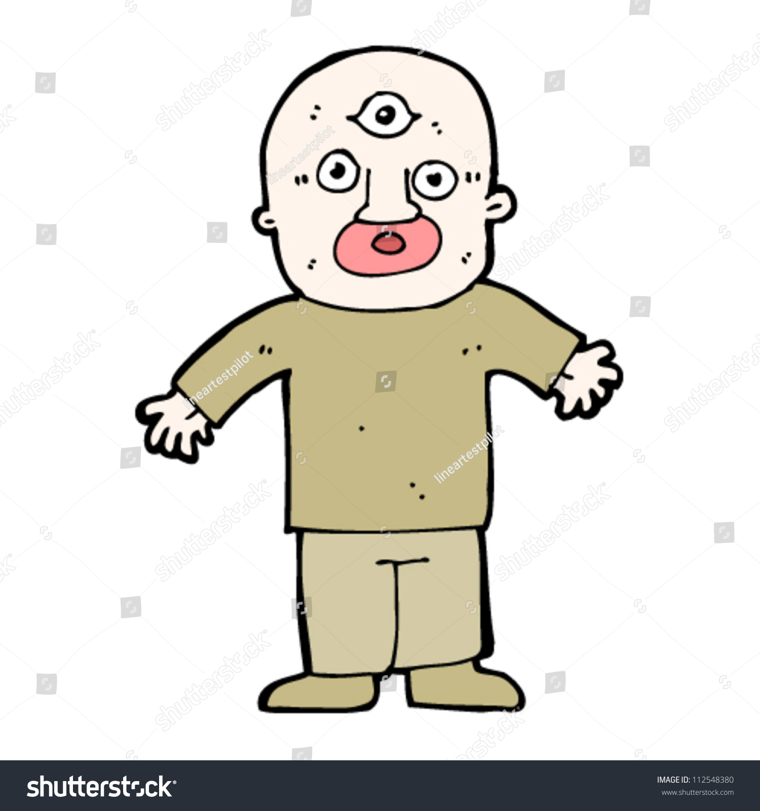 Cartoon Mutant Man Stock Vector (Royalty Free) 112548380