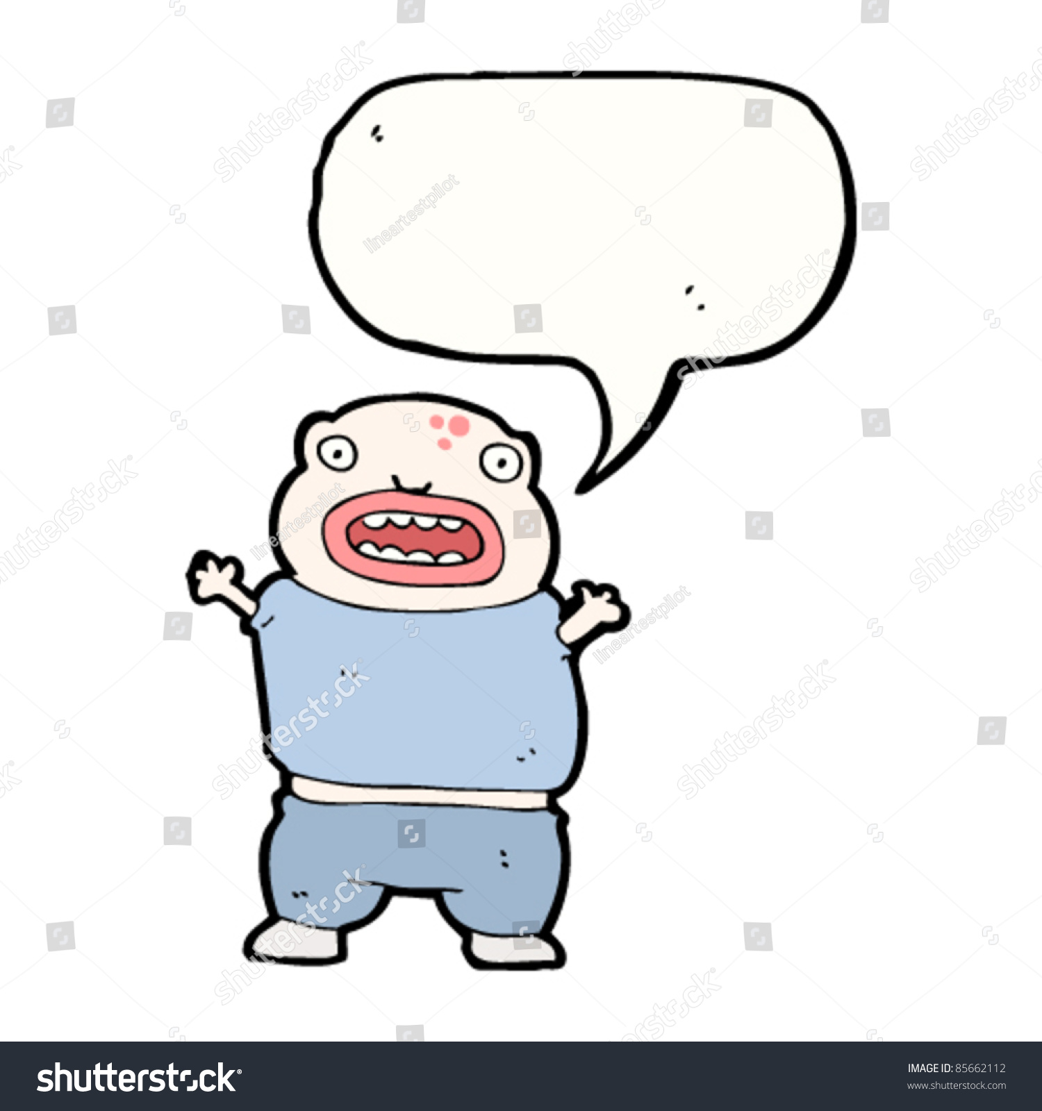 Cartoon Mutant Ogre Boy Stock Vector (Royalty Free) 85662112