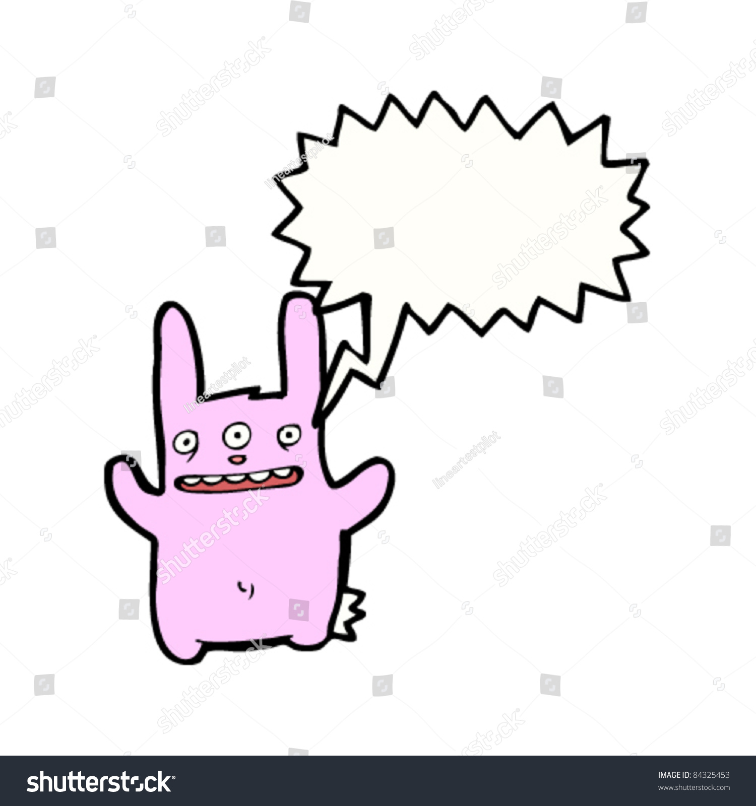 Cartoon Mutant Rabbit Stock Vector (Royalty Free) 84325453 | Shutterstock