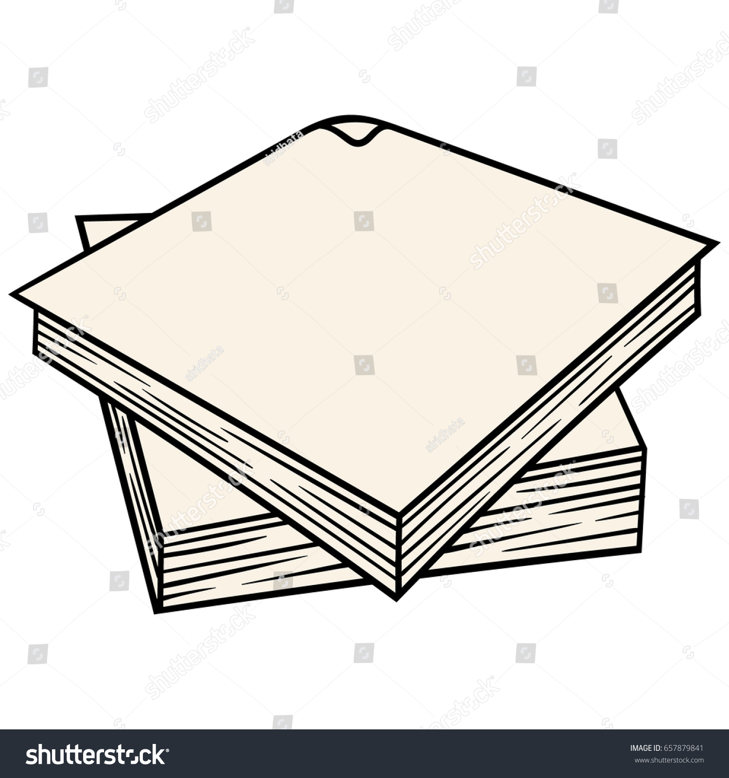 Cartoon Napkin Vector Illustration Stock Vector (Royalty Free ...