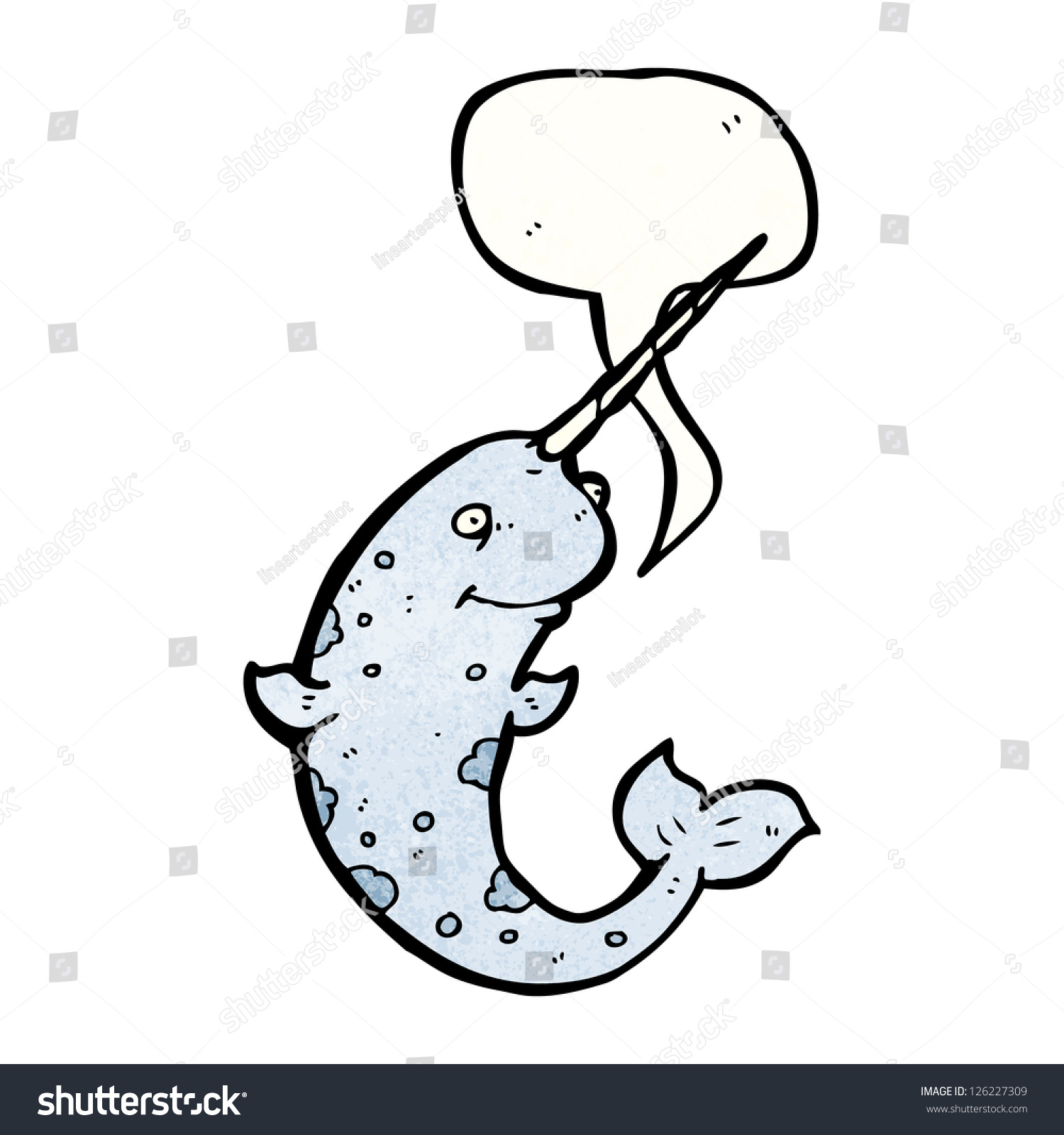 Cartoon Narwhal Stock Vector (Royalty Free) 126227309