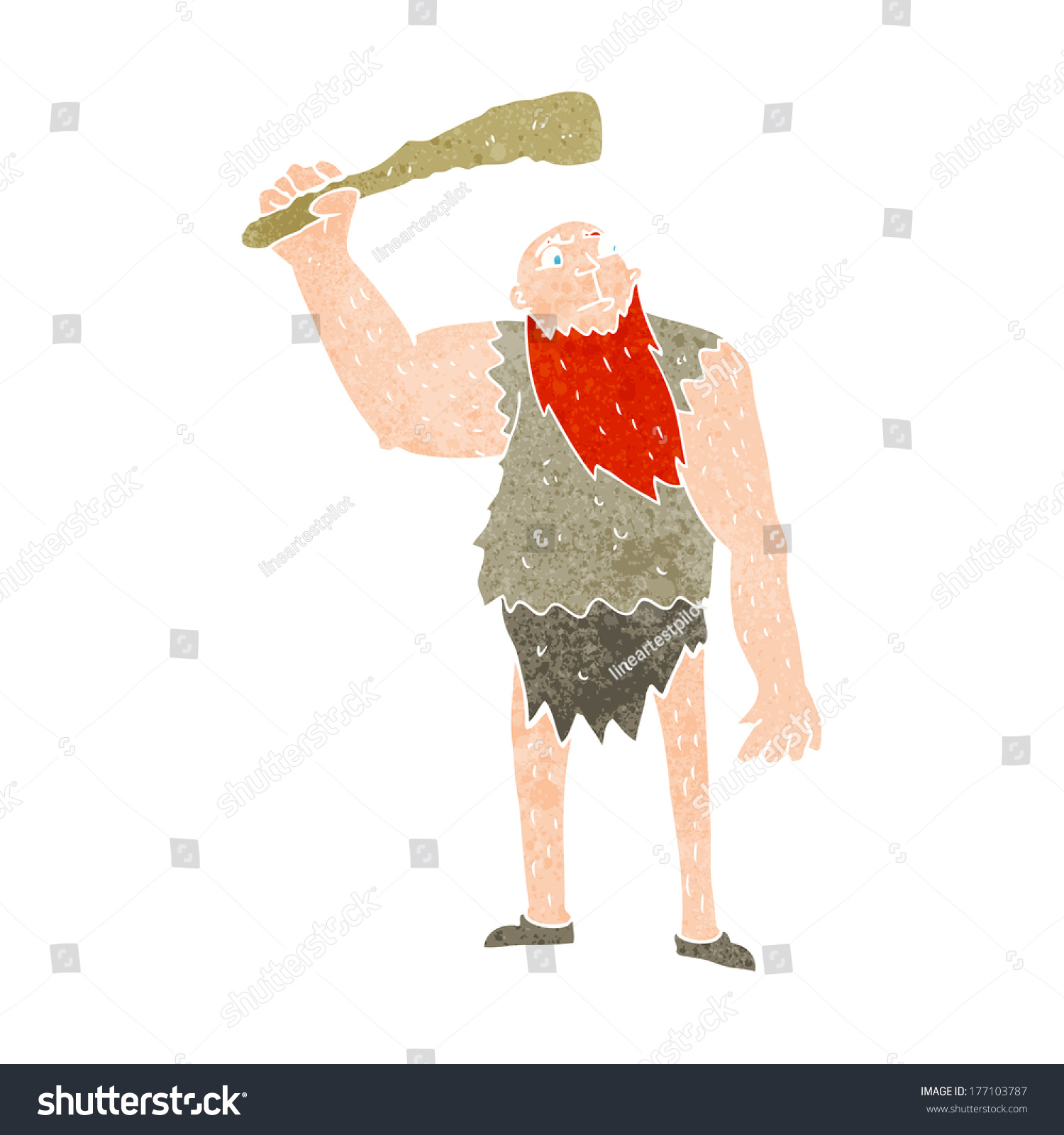 Cartoon Neanderthal Stock Vector (Royalty Free) 177103787 | Shutterstock