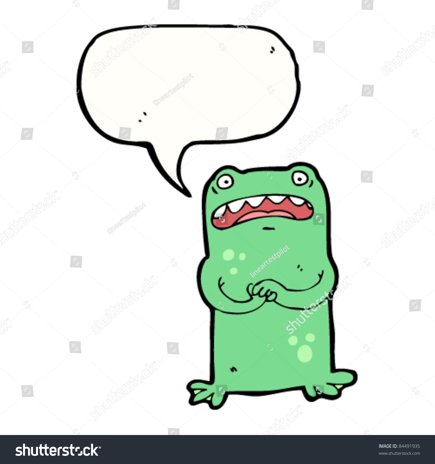 Cartoon Nervous Frog Stock Vector (Royalty Free) 84491935 | Shutterstock