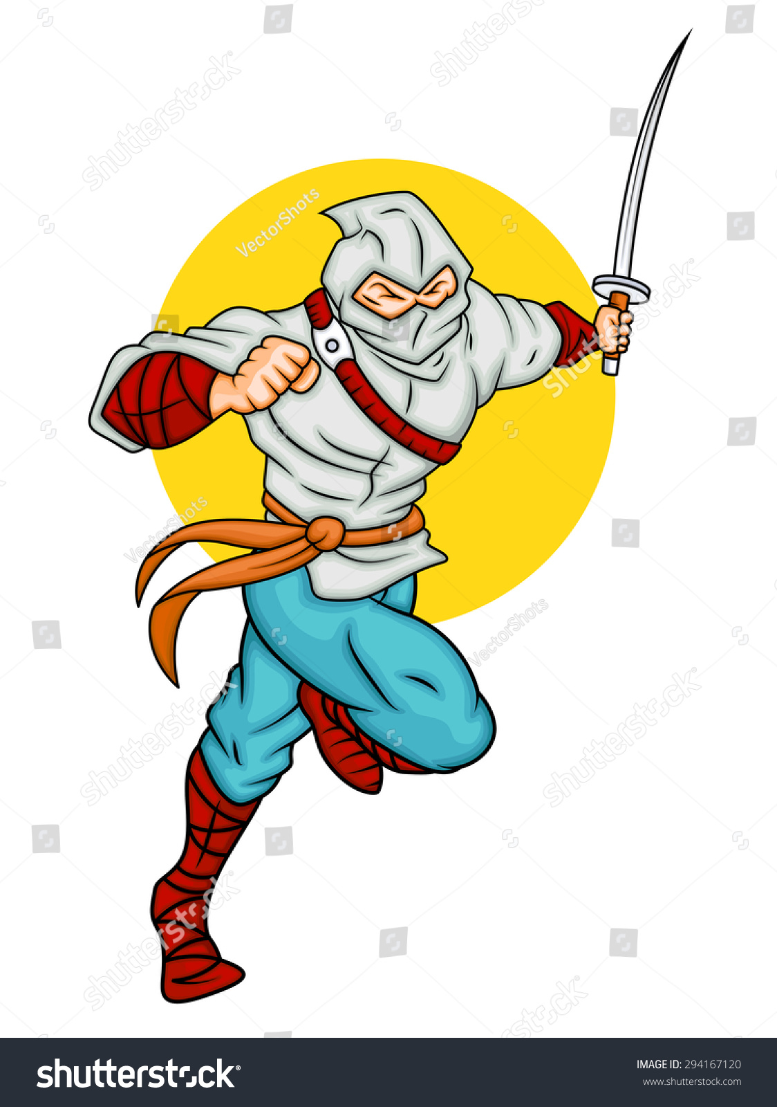 Cartoon Ninja Vector Illustration Stock Vector 294167120 - Shutterstock